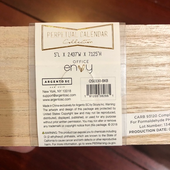 Rae Dunn | Office | Farmhouse Wood Block Calendar | Poshmark